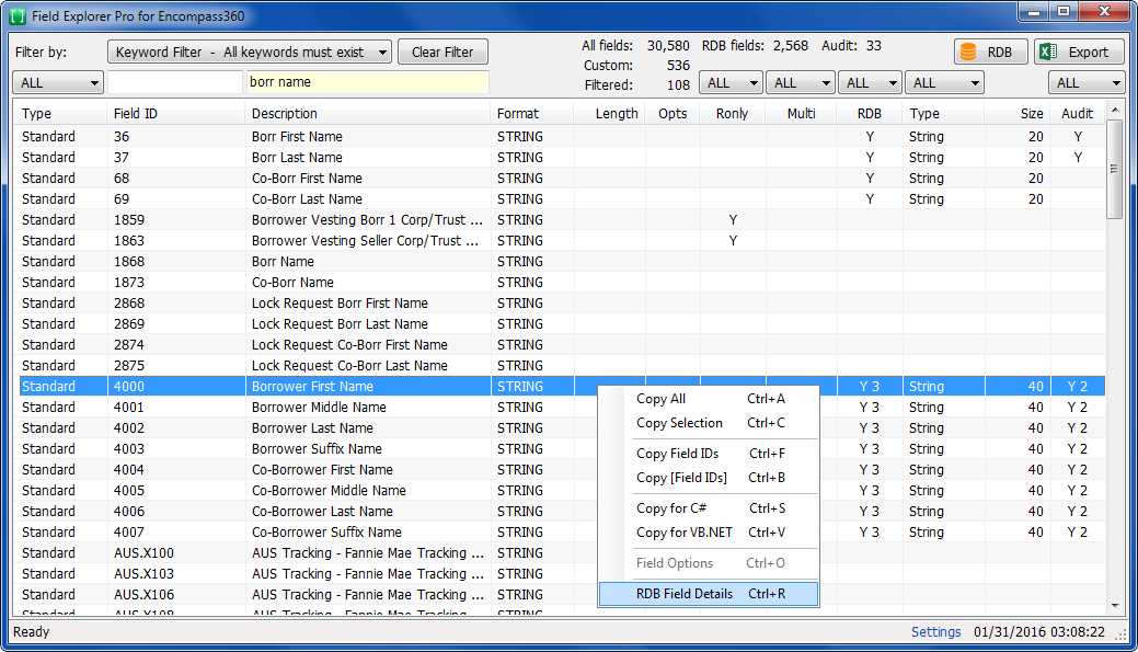 EncompDEV - Field Explorer for Ellie Mae Encompass EncompDEV - Field Explorer for Ellie Mae Encompass